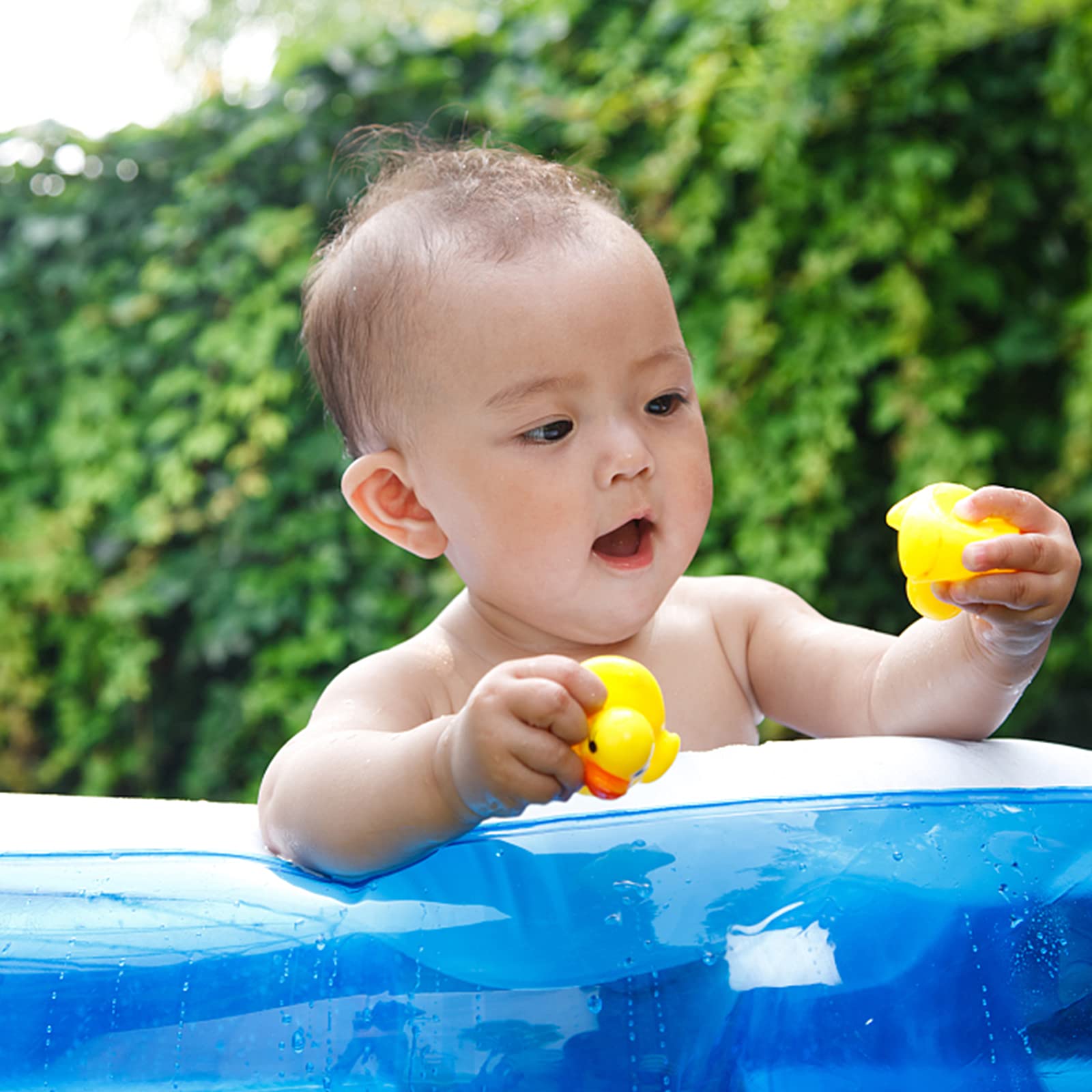 Mini Rubber Ducks,20Pcs Little Rubber Ducks Tiny Baby Shower Rubber Ducks,Squeak Fun Rubber Ducks in Bulk Bath Toy Float Decorations for Shower Birthday Party Favors
