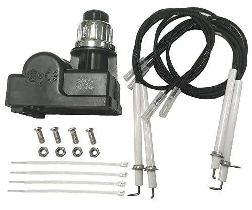 BSARTE Grill Igniter Kit for Blackstone 36 Inch Griddle with 4 Electrode, Push Button Electronic Battery Igniter Replacement Spark Plug Kit