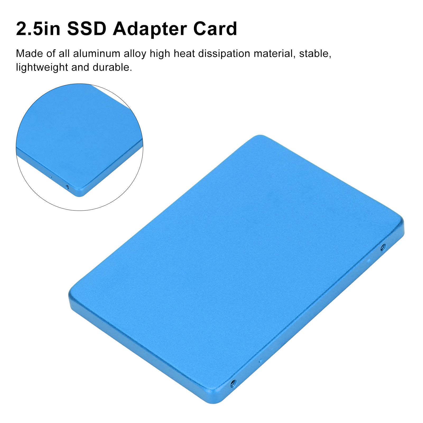 Aluminum Alloy SSD Adapter Box, Aluminum Alloy SSD Adapter Box kit for Office for Home Computer Blue