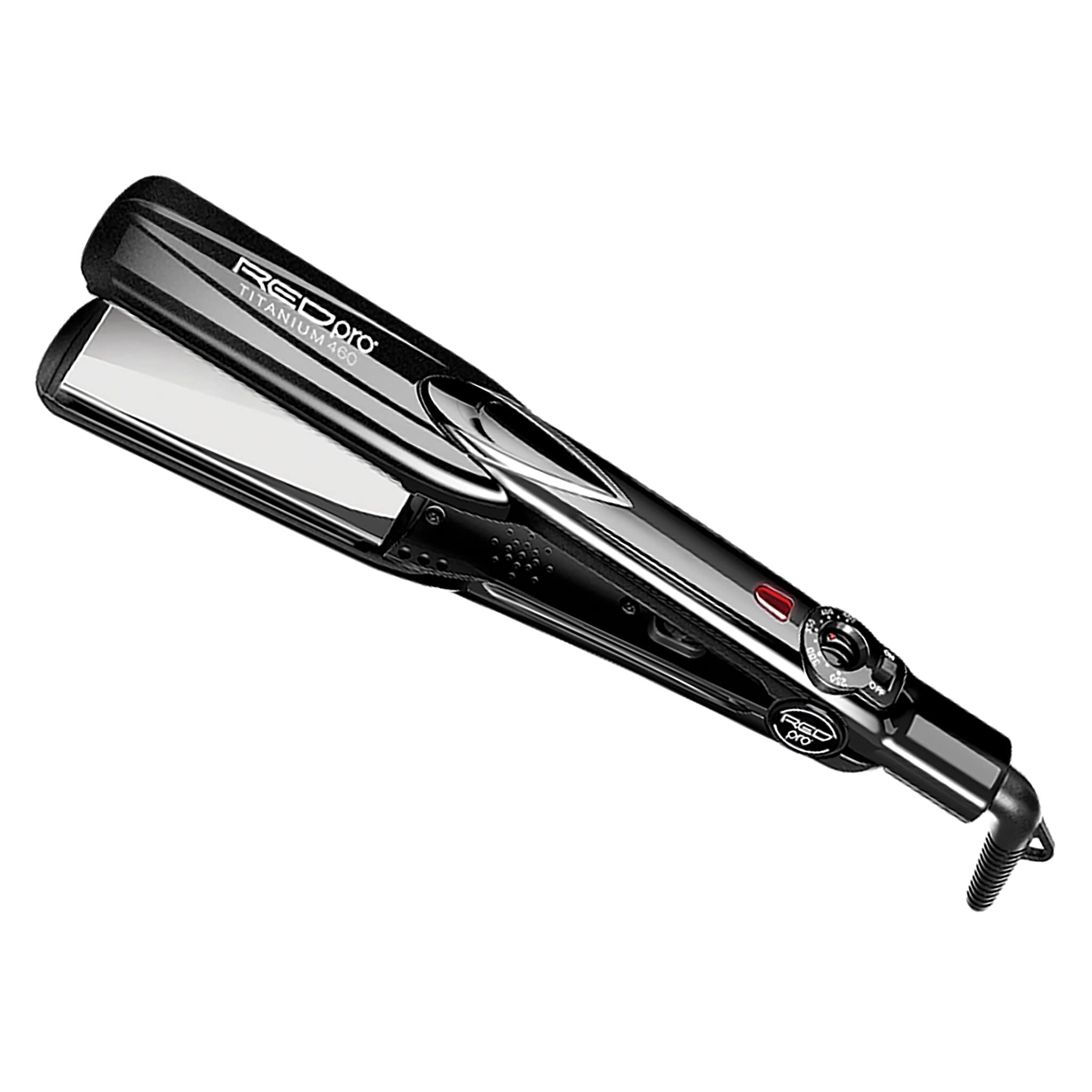 RED by KISS Pro Titanium 1 1/2 Inch Flat Iron Heats Up to 460°F Silky Straight, Frizz-Free Results