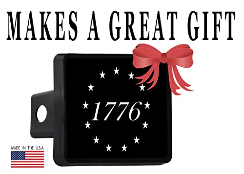 Betsy Ross 1776 USA American Flag Trailer Hitch Cover Plug US Patriotic Vintage Rustic Flag