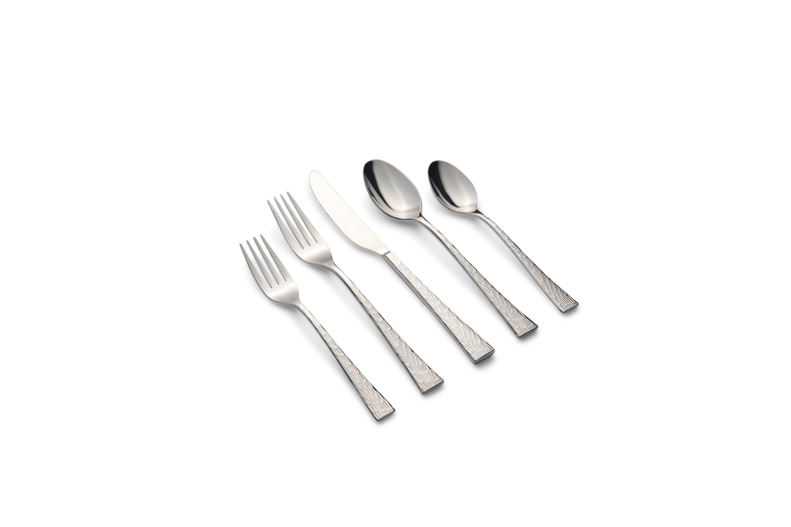 Cambridge Silversmiths Finnley Mirror 20-Piece Flatware Set, Service for 4,Silver