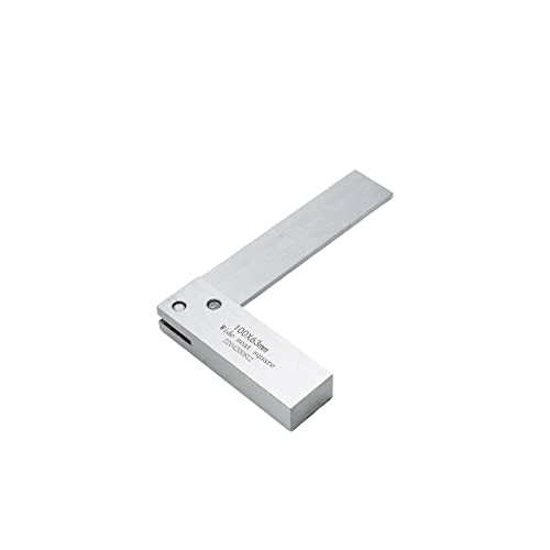 Antrader Machinist Square,Precision Engineer Wide Seat Square,90 Right Angle Precision Ground Hardened Steel,L Shape Measuring Tool Right Angle Square Ruler 4"x 2.5",1Pcs