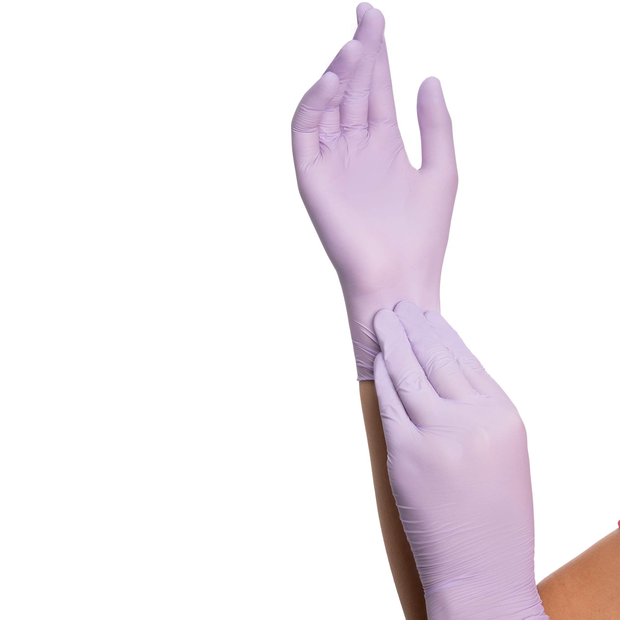 HALYARD LAVENDER* Nitrile Exam Gloves, Powder-Free, 3.1 mil, Medium, 52818 (Sold as Pallet of 150000 Gloves)
