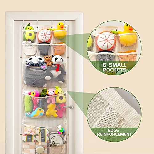 AVITORO 2 pack Hair Bows Holder+1 pack Over The Door Organizer Storage for Stuffed Animal Holder