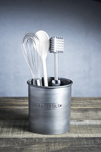 Kitchen Craft Utensil Holder Industrial Kitchen 12x14,5cm, 13.5 x 13.5 x 14.5 cm, Silver
