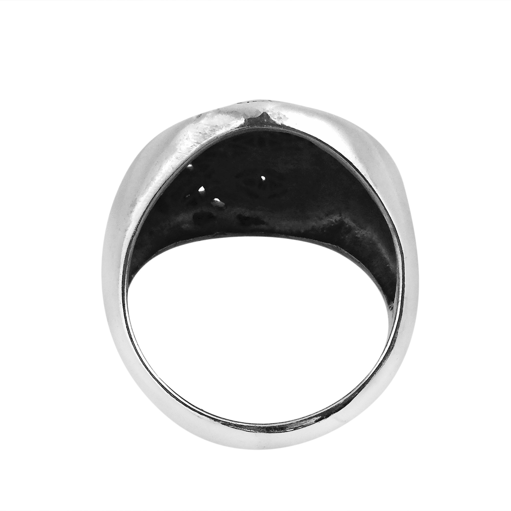 AeraVida Yin Yang Balance Flower of Life .925 Sterling Silver Ring (6)