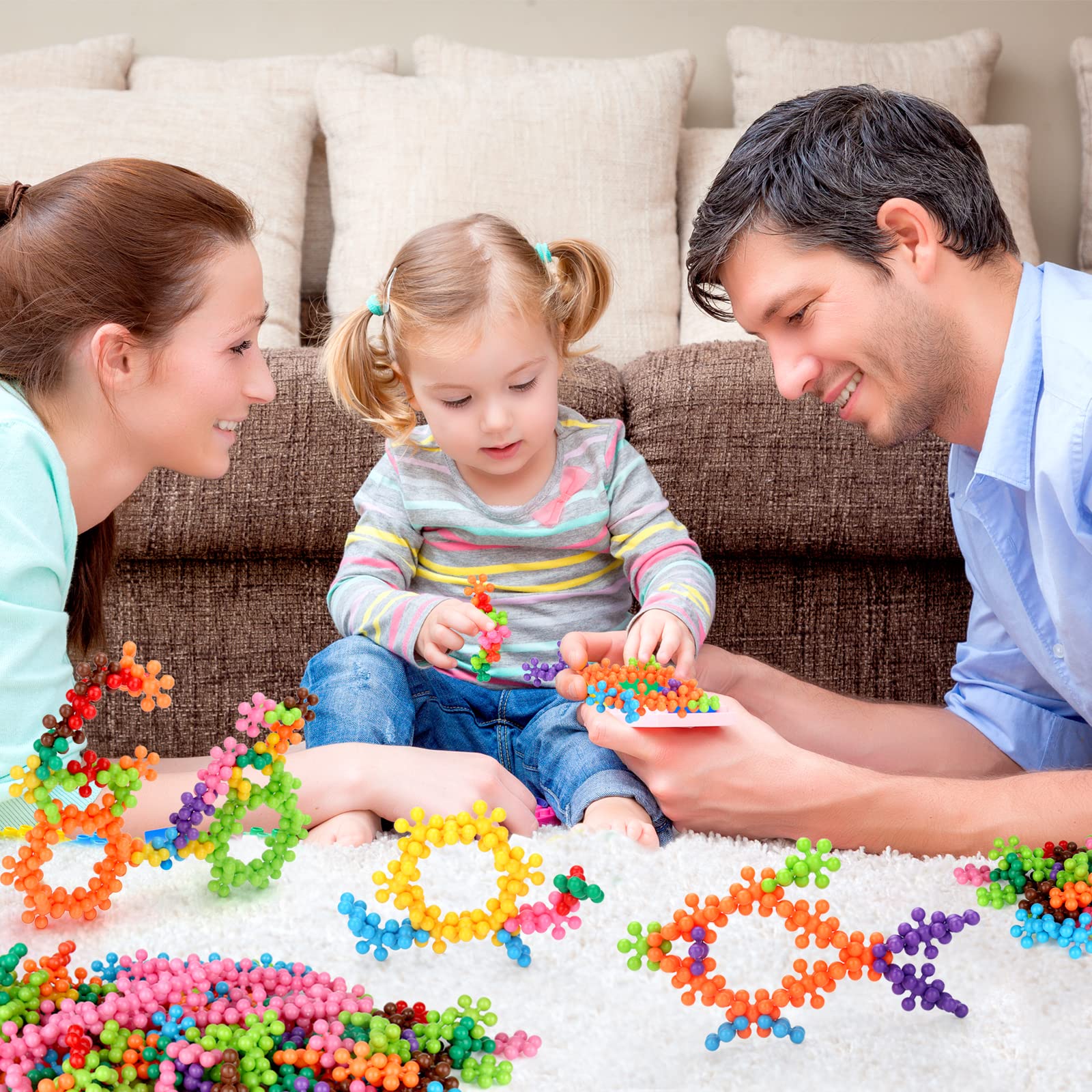 FALDAA 400 Pieces Building Blocks Kids STEM Toys Educational Building Toys Discs Sets Interlocking Solid Plastic Building Blocks for Preschoolers Kids Boys and Girls Aged 3+ Kids Toys (400PCS)