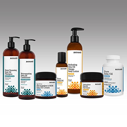 Pure Emu Deep Cleansing Emu Oil Shampoo: Infused With Pure, Fully Refined Emu Oil | Alcohol Free, Paraben-Free, SLS-Free | Convenient Pump Dispenser (Refreshing Rosemary Mint), 16 fl oz