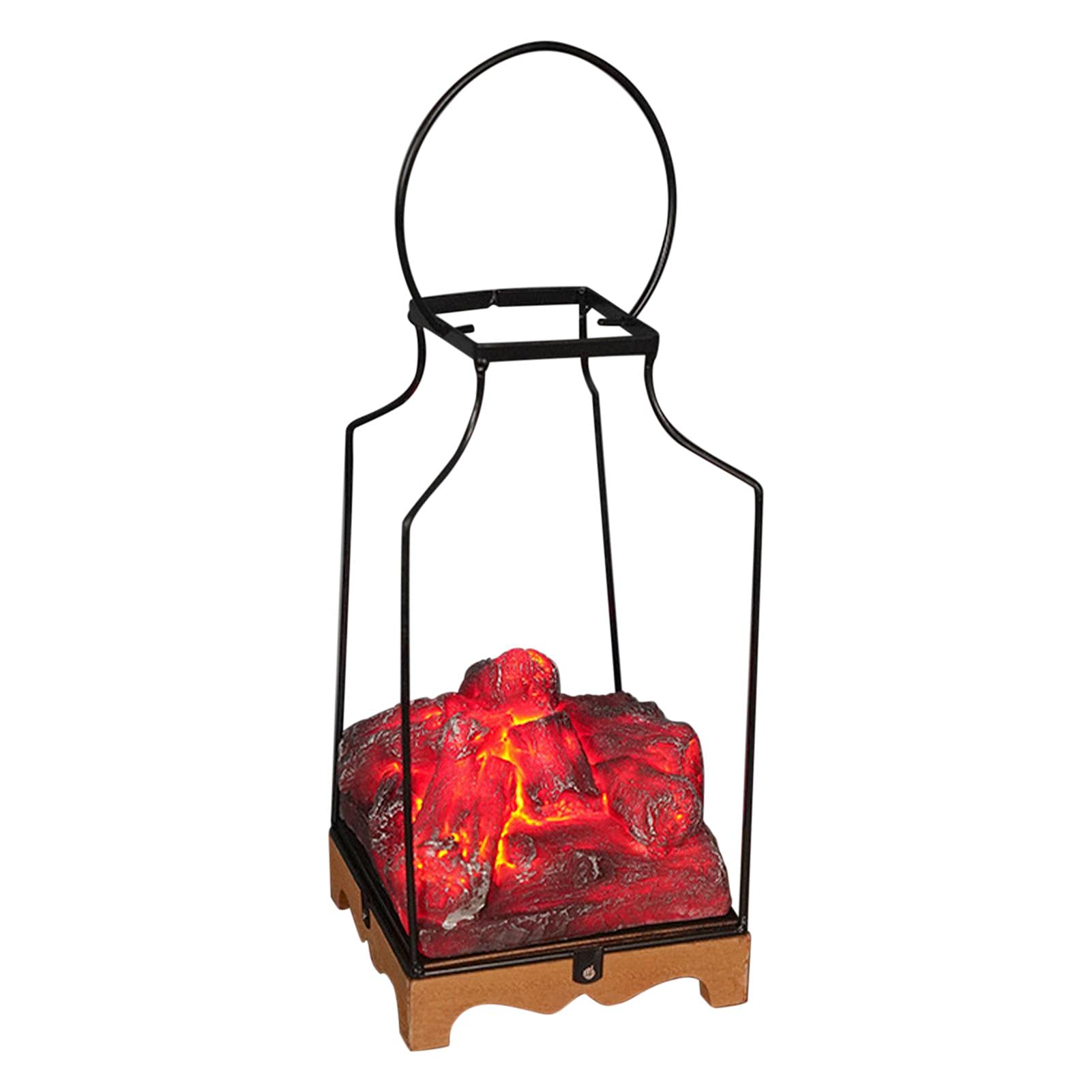 BWWNBY LED Lantern, Outdoor Garden Hanging Lanterns, Retro Fireplace Design LED Flameless Fireplace Lights for Table,Party Decorative, Batteries Powered(D Type)