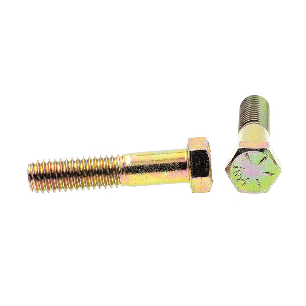 Prime-Line 9105561 Hex Head Cap Screws, Grade 8, 7/16 In.-14 X 2 In., Grade 8 Yellow Zinc (10 Pack)
