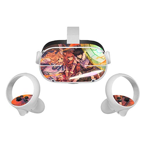 Amala NAIDU The Shield Hero Anime Oculus Quest 2 VR Headset and Controller Skin, Vinyl Decal Skin for VR Headset and Controller, Virtual Reality Protective Accessories