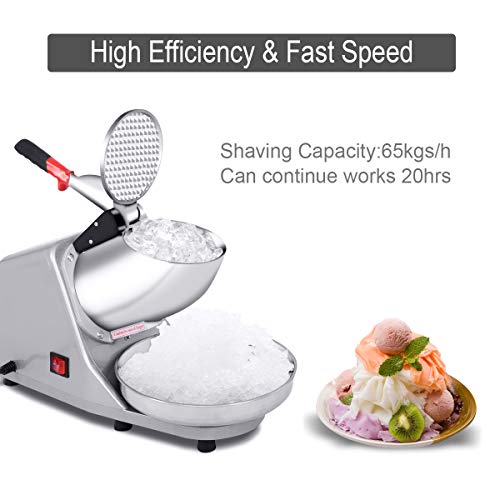 GoplusĀ® Electric Ice Crusher, Ice Shaver Machine, Snow Cone Maker, Shaved Ice Machine, 143 Lbs