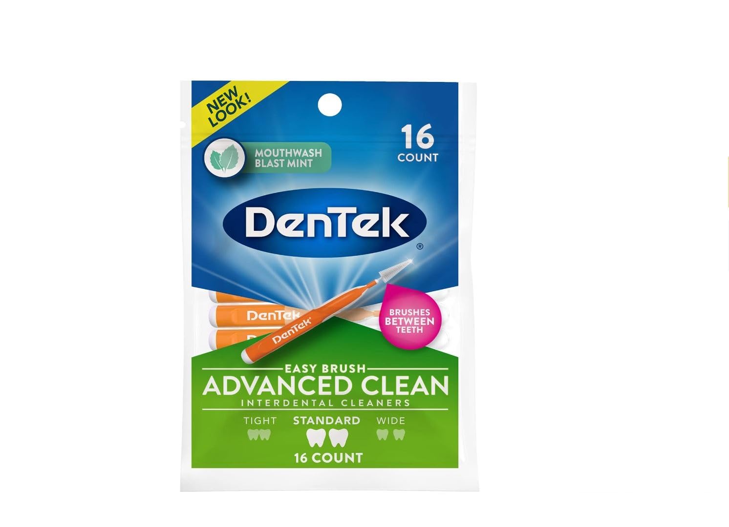 DenTek Easy Brush Interdental Cleaners, Mint, 16 Count