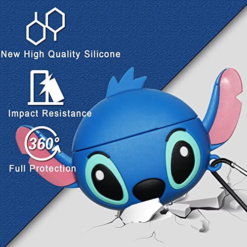 Bevulsel Replacement Case for Airpods 3 Earphone Case Cover Cute Stitc(2021), Funny Fashion Protective Silicone for AirPods Gen 3 Case Accessories Set Kit w/Ring for Teens Girls Kid(Big Ear)