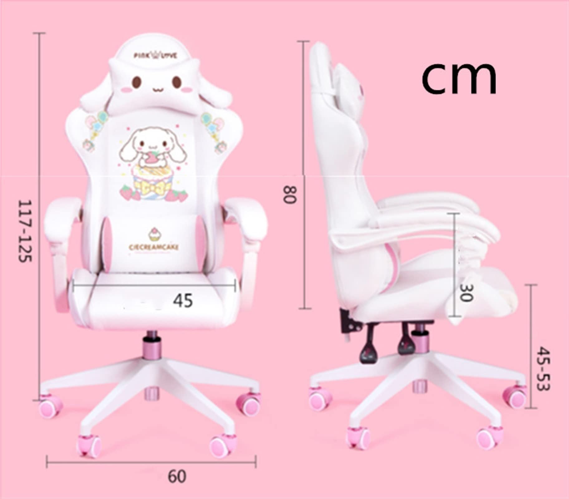 Gaming Chair Girls Cute Computer Armchair Office Home Lifting Adjustable Chair