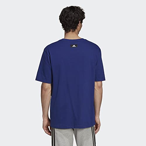 adidas Men's Sportswear Future Icons Three Bar Tee, Victory Blue, XX-Large