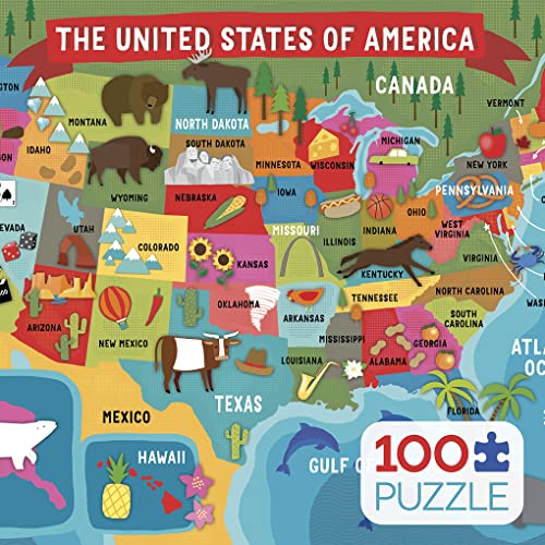 Ceaco - USA Map - 100 Piece Jigsaw Puzzle