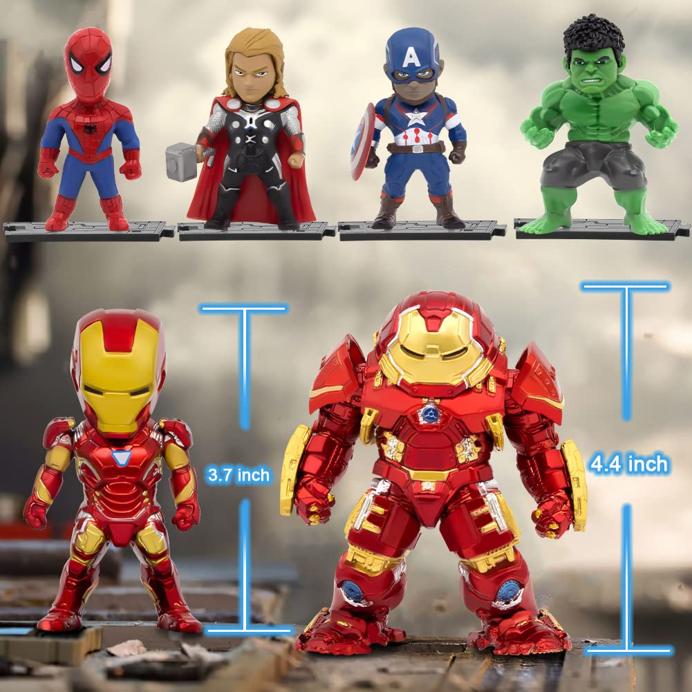 Feluxcy 6 Collectible Action Figures with Bases, 3.7-Inch ,Birthday Cake Decorations, Toys for Kids Ages 3 and Up (6 Characters)