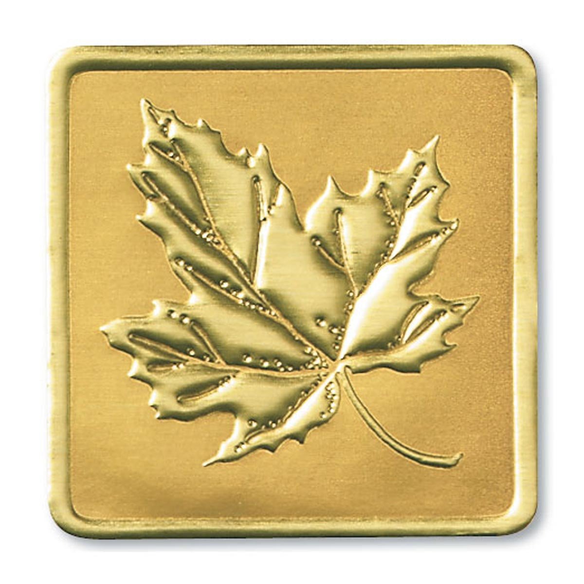 PaperDirect Maple Leaf Embossed Foil Certificate Seals, 32 Count (Gold)
