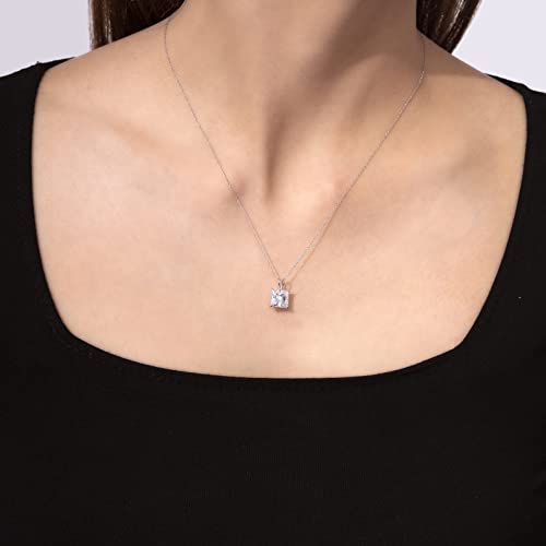 Amazon Essentials 14K Gold 3cttw Infinite Elements Cubic Zirconia Square Pendant with Chain, (previously Amazon Collection)