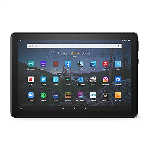 Amazon Fire HD 10 Plus tablet, 10.1", 1080p Full HD, 32 GB, latest model (2021 release), Slate (Renewed Premium)