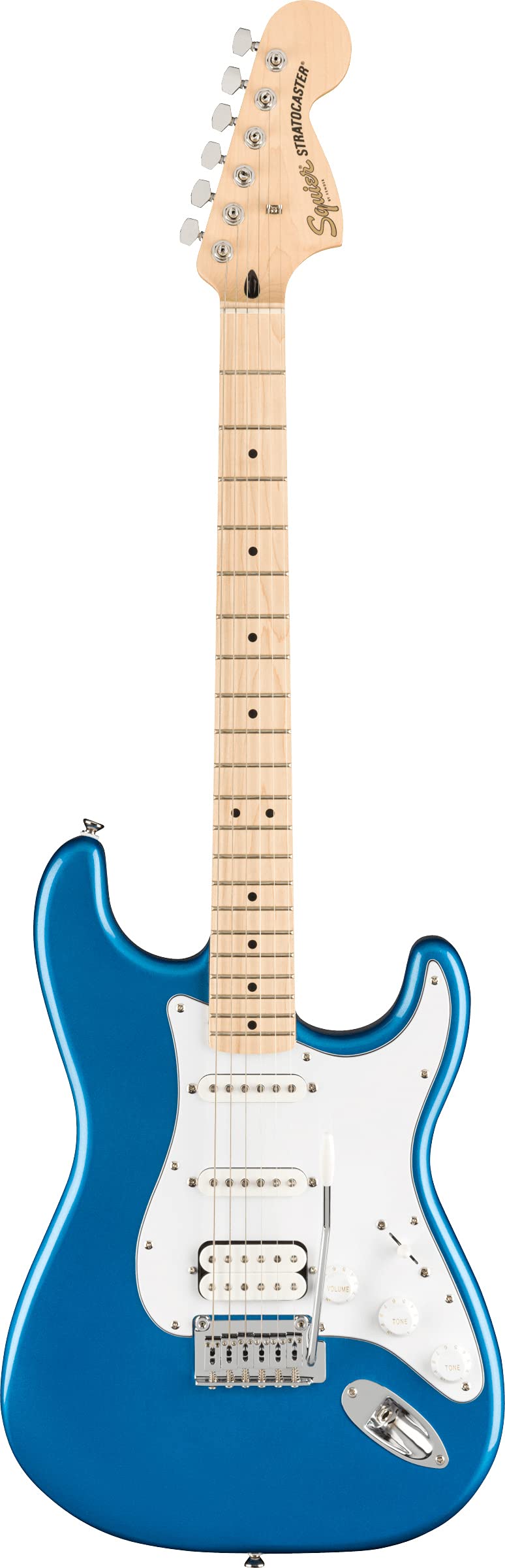 Fender Squier Affinity Stratocaster HSS - Lake Placid Blue Bundle with Frontman 10G Amplifier, Instrument Cable, Gig Bag, Strap, Picks, and Austin Bazaar Instructional DVD