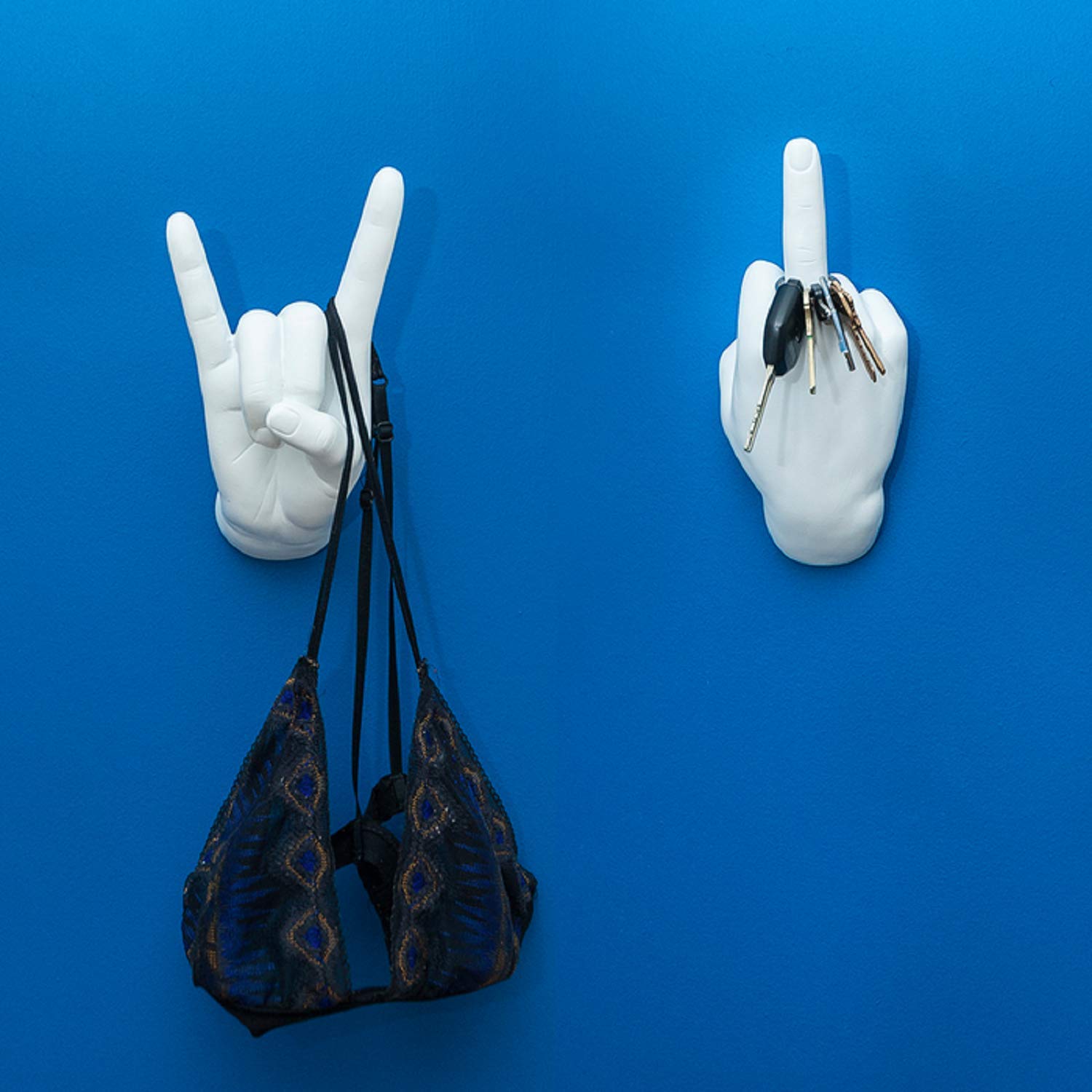 Interior Illusions Middle Finger Hand Wall Hook 9" Tall x 4.5" Inches Wide