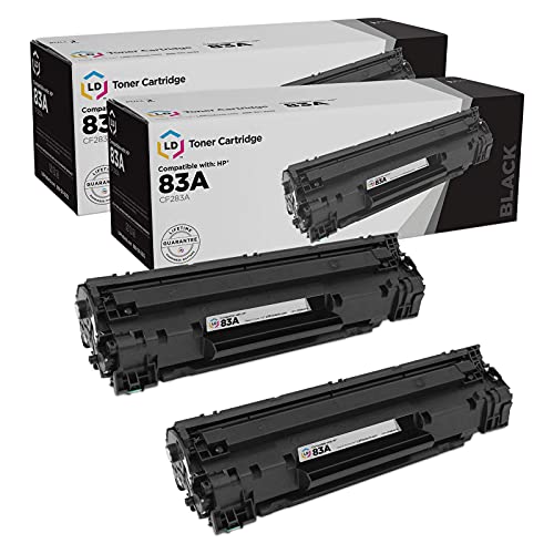LD Products Compatible Toner Cartridge Replacement for HP 83A CF283A (Black, 2-Pack) Compatible with HP Laserjet Pro M225dw M201dw, MFP M225dn, M201dw, MFP M225dn, MFP M225dw, MFP M225nw