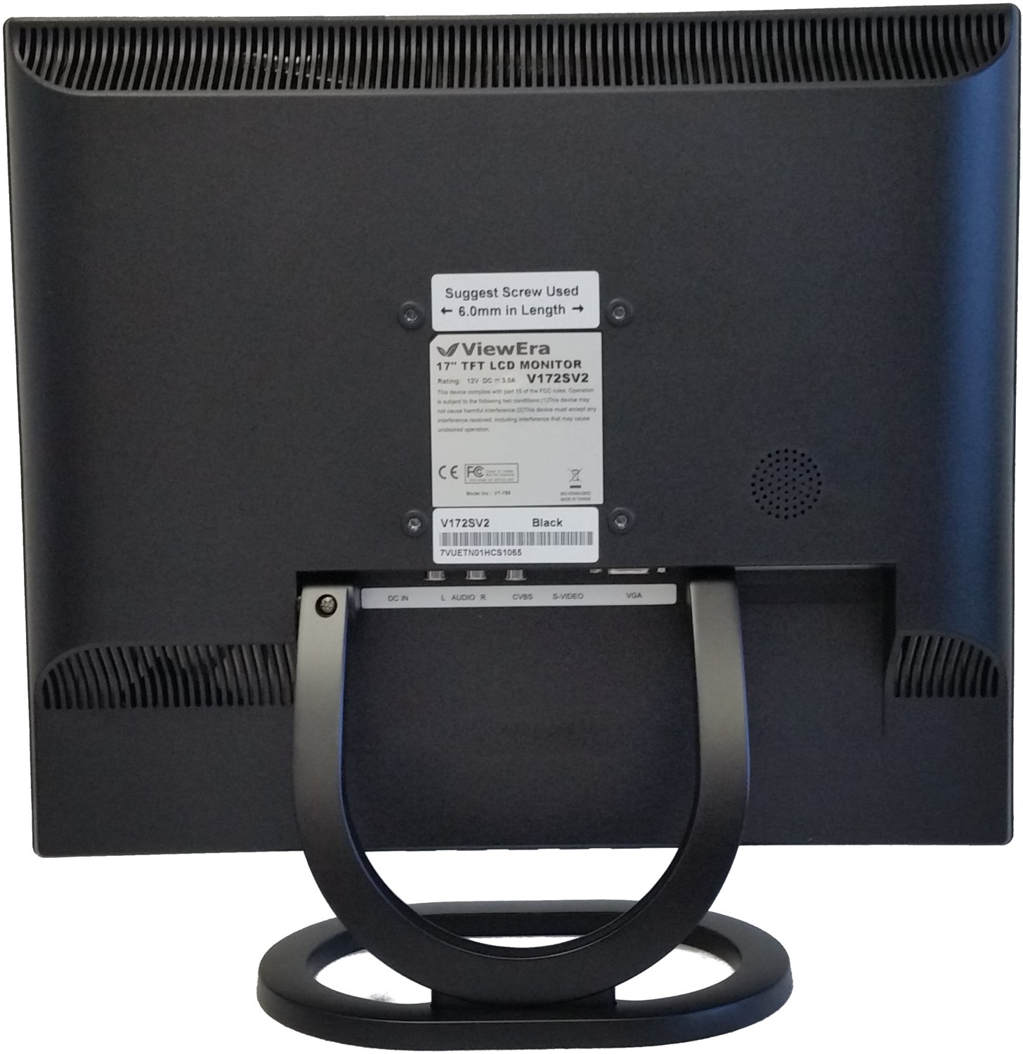 ViewEra V172SV2-B TFT LCD Gaming Monitor 17" Screen Size, VGA, Composite (RCA) Video, S-Video, Resolution 1280 x 1024, Brightness 250 cd/m2, Contrast Ratio 1000:1, Response Time 5ms, Built-in Speaker