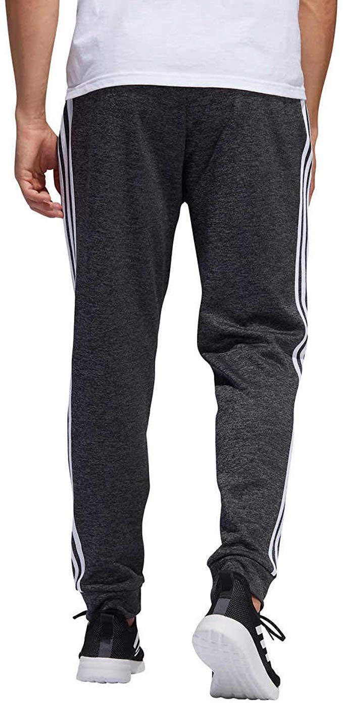 adidas Men's Tech Fleece Climawarm Jogger Sweatpant Pants (X-Large, Black Heather/White)