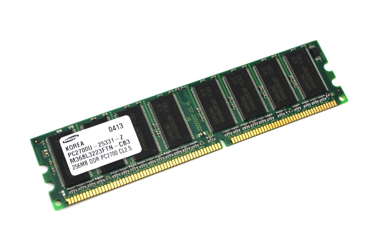 Samsung Genuine PC2700U-25331-Z Computer Memory Desktop 256MB DDR PC2700 CL2.5 M368L3223FTN-CB3