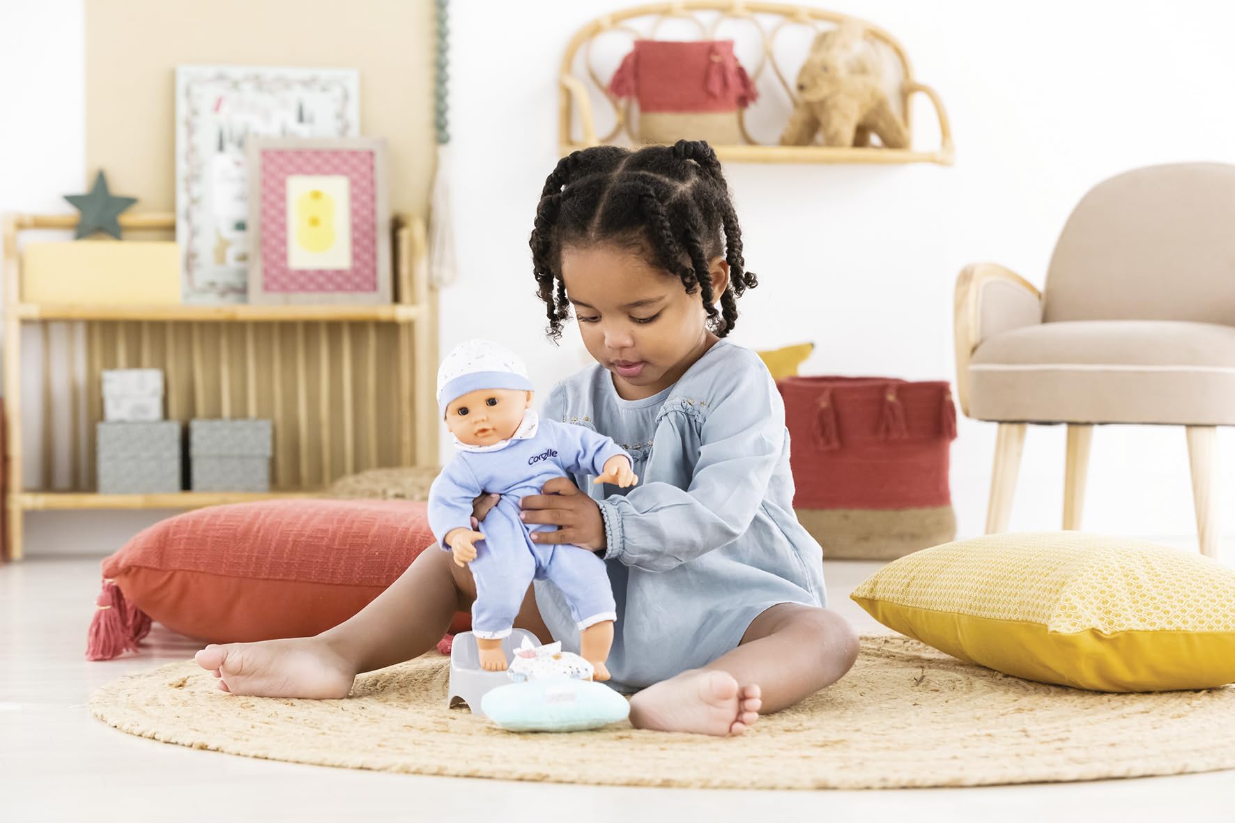 Corolle Potty and Wipe Baby Doll Accessory Set - for 12" Baby Dolls
