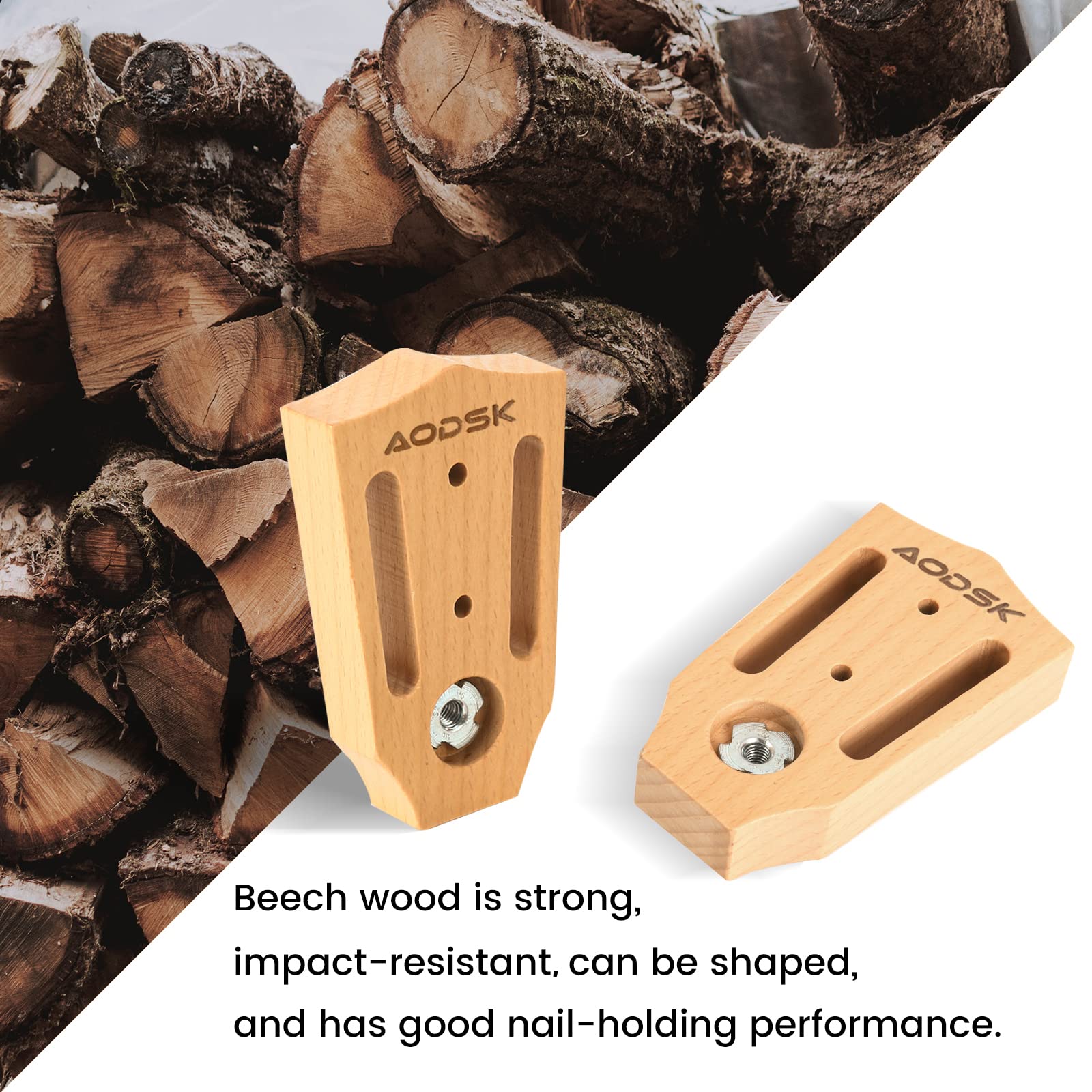 AODSK Guitar Wall Mount Guitar Wall Hanger Hook Hardwood Guitar Holder Bass Electric Acoustic Ukulele Bracket Guitar Hanger (Beech[Guitar Type])