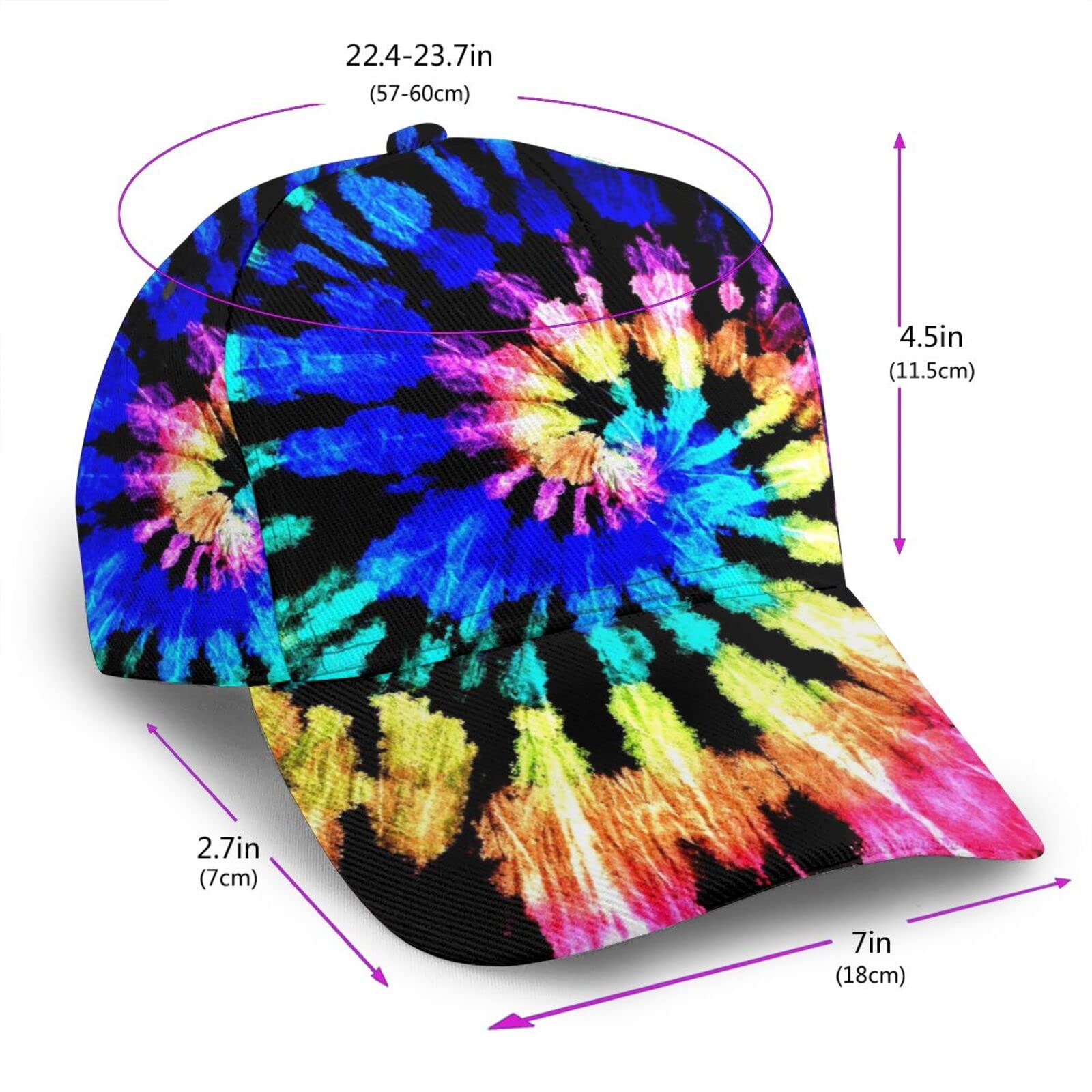 ACDADRT Neon Adjustable Baseball Cap for Men & Women Low Profile Dad Hat for Trucker Cycling Golf Sports Running 6 One Size