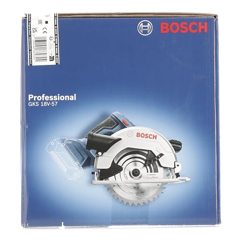 Bosch Professional 18V System GKS 18V-57 Cordless Circular Saw (Saw Blade Diameter: 165 mm, Cutting Depth: 57 mm, excluding Batteries and Charger, in Carton)