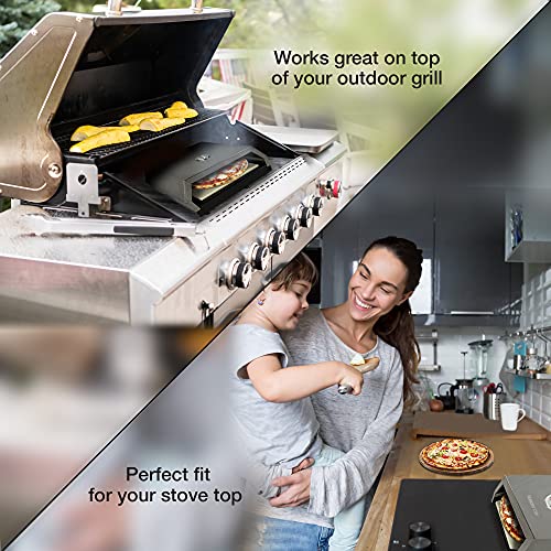 Hungry Chef Pizza Oven, Pizza Maker For Outdoor Grill, Pizza Stone, Stainless Steel