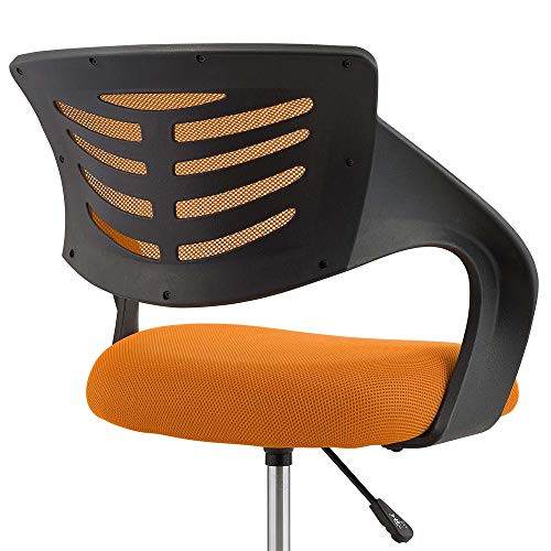 Modway Thrive Drafting Chair - Tall Office Chair for Adjustable Standing Desks in Orange