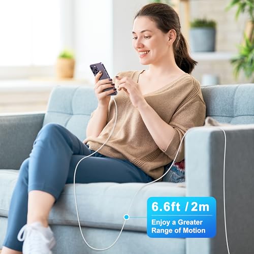 iPhone Charger iPad Charger Original 2.4A 12W USB Wall Charger Foldable Portable Travel Plug and 2 Pack Charging Cable Compatible with iPhone,iPad