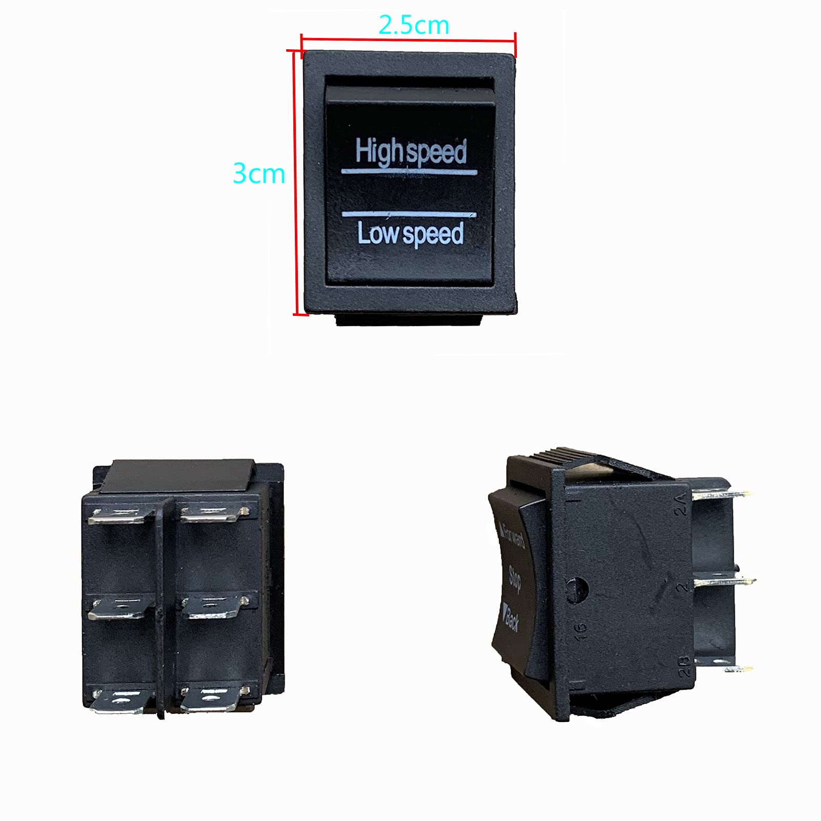 weelye High, Low Speed Switch for Children Electric Powered 4 Wheel Replacement Parts Kids Ride-On Car Toys Accessory