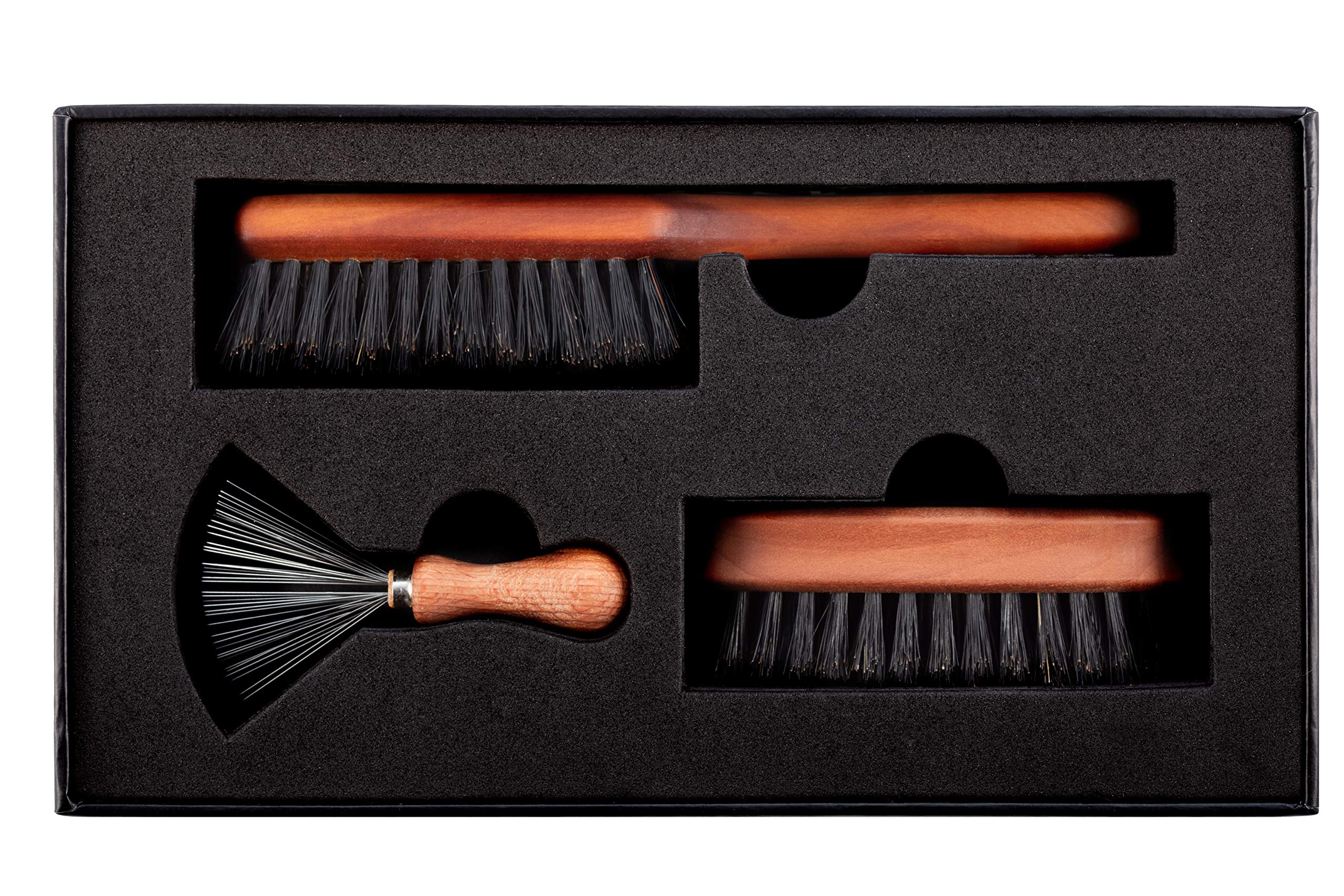 ZilberHaar Beard Brush Grooming Kit - Stiff Bristles Boar Bristles - Ideal for Medium to Long, Thick Beards - Distributes Balm & Oil for Growth/Styling - With Brush Cleaning Tool