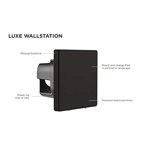 IPORT LUXE (LuxePort) WallStation iPad Wall Mount - Compatible with all LUXE Cases for iPad mini 4 and 5, iPad 9.7, 10.2, 10.5 - White