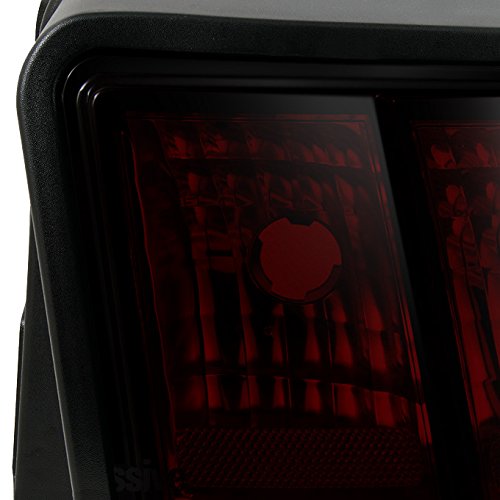 AKKON - For Ford Mustang Dark Red Tail Lights Brake Lamps Driver Left + Passenger Right Side Replacement Pair