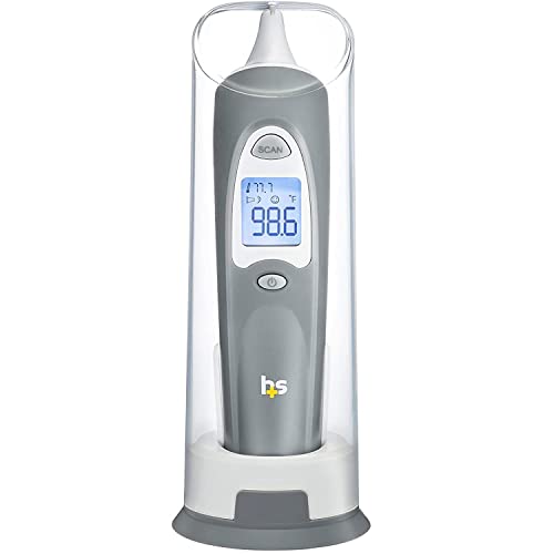 HealthSmart Digital Ear Thermometer for Babies, Kids and Adults - Instant and Accurate Results, Infrared Technology, Visual Fever Indicator, and 30 Disposable Lens Covers, FSA & HSA Eligible