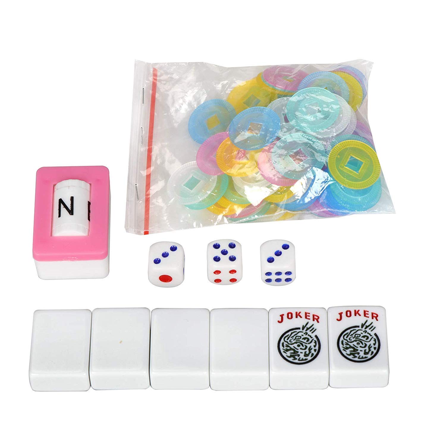 American Mah Jongg Complete Set, 166 Tiles with All in one Combo Rack with Soft Bag