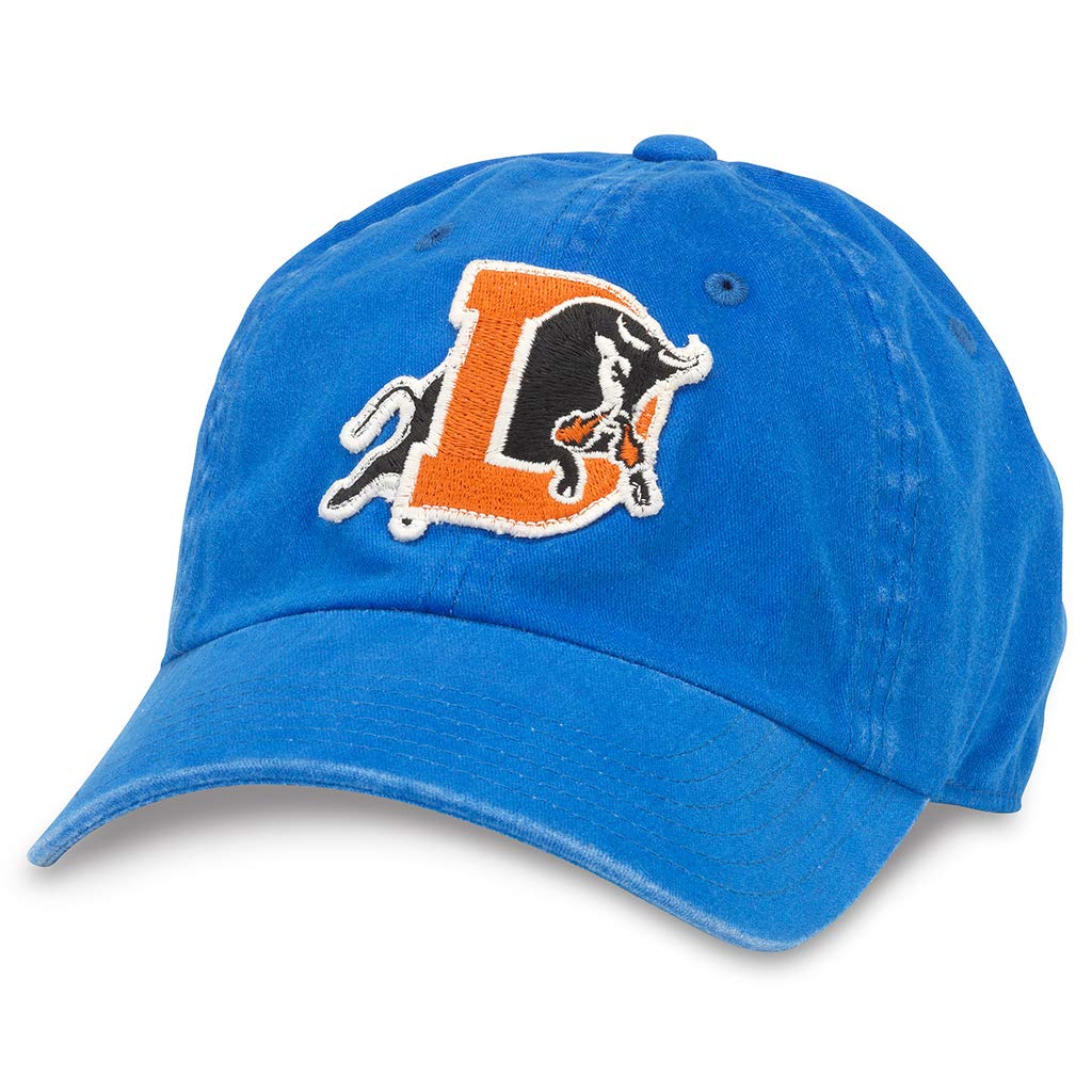 AMERICAN NEEDLE Archive MiLB Baseball Dad Hat, Minneapolis Millers, Black/Orange