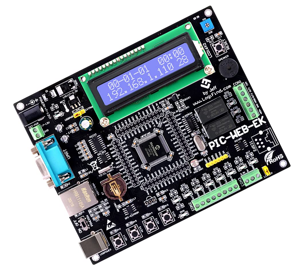 PIC Ethernet Development Board PIC-Web-EK for PIC18F97J60 Web Server Controller