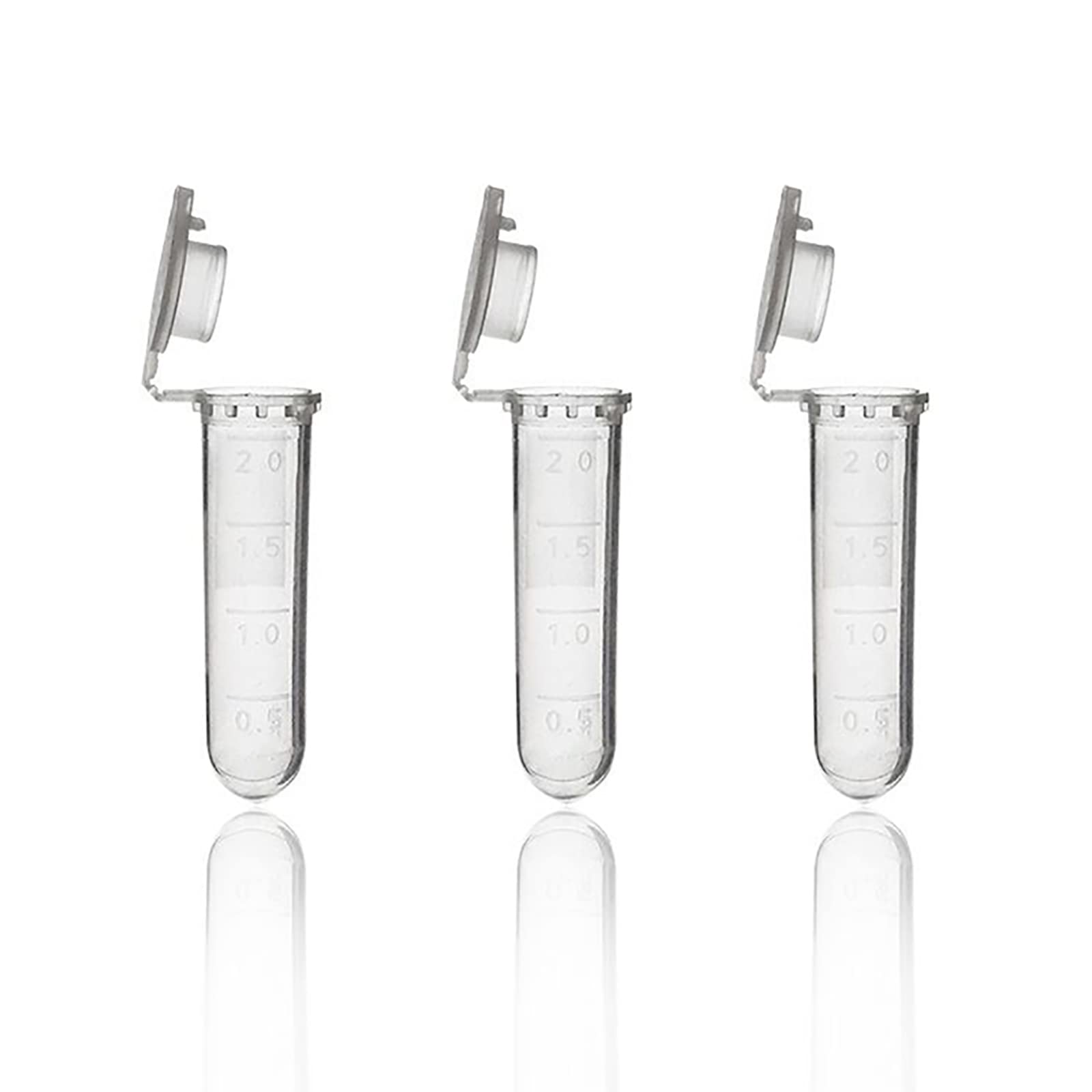 Eldwviz 100pcs 2mL Plastic Vial Tube Sample Storage Container Fragrance Beads Liquid