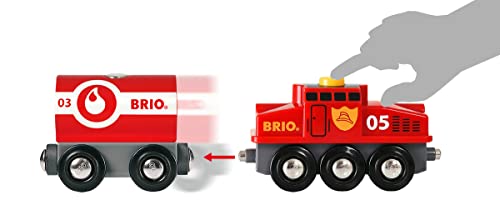 BRIO World β 36025 Rescue Team Train Set | 44-Piece Interactive Toy for Kids Age 3 and Up | Multi-Level Railway Play | FSC-Certified European Beech Wood