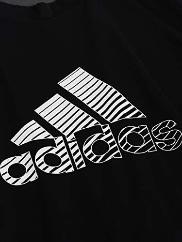 adidas mens Activated Tech Tee Black/Grey Large